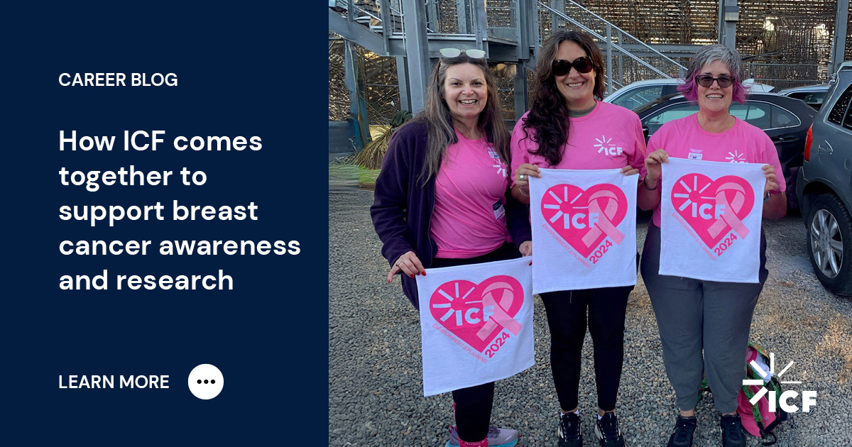 How ICF comes together to support causes like breast cancer awareness and research | ICF