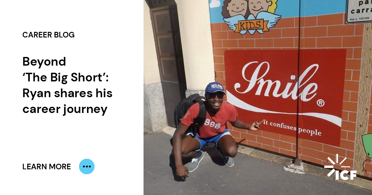 Beyond ‘The Big Short’: Ryan shares his career story | ICF